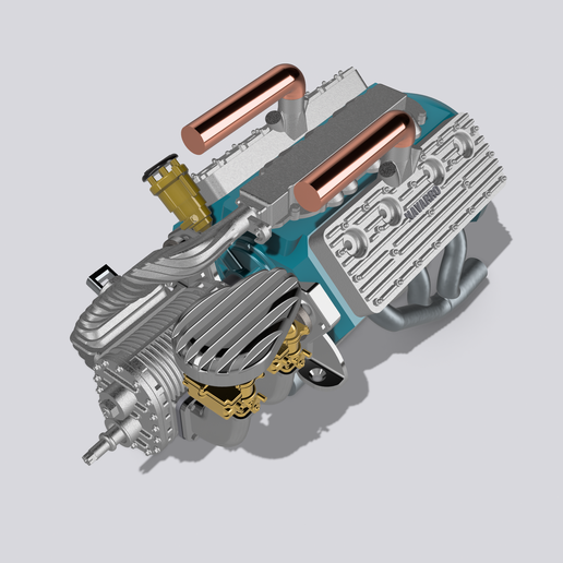 🚙 Ford Flathead Automeccanica Blown Engine Complete・ STL File for 3D ...