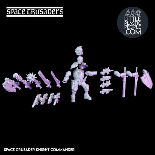 🛰 Space Crusader Knight Command Bundle・ 3D File for 3D printing・Cults