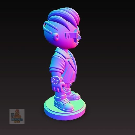 🆒 Smart and Cool Kid Character Figure – 3D Printable Model with Glasses ...