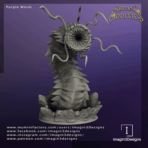 3D file Purple Worm 🪱 ・3D printable model to download・Cults
