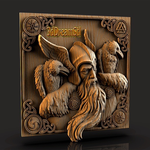 🪵 Odin STL model, CNC router engraver, artcam, aspire, CNC files, wood ...