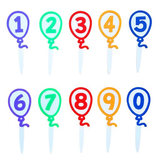 🍰 Cake Toppers Balloon with numbers 0-9・ 3MF File for 3D printing・Cults