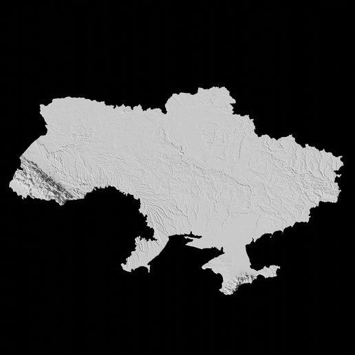 Archivo 3D Ukraine Topographic Map - 3D Terrain Elevation - Relief 3D ...