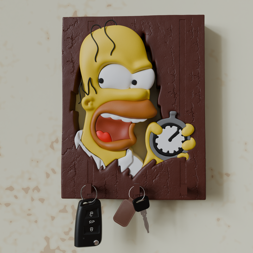 🔑 HOMER THE SHINING KEY HOLDER・ 3D File for 3D printing・Cults