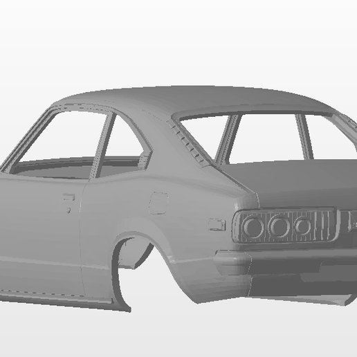🚗 1:24 Mazda RX3 2 Door - Bonnetless - "Scale-bodies"・ STL File for 3D ...