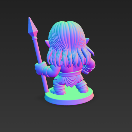 ♂️ Male Lancer Orc RPG・ STL File for 3D printing・Cults