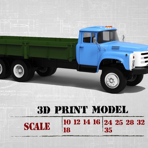 🚚 ZIL 133GYA truck kit 3D PRINTABLE STL FILE・ 3D File for ・Cults