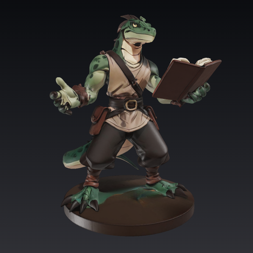 anthropomorphic lizard art