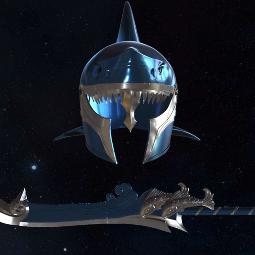 🚰 WATER TRIBE - Cetus Helmet and Neptunia Sword・ 3D File for 3D ...