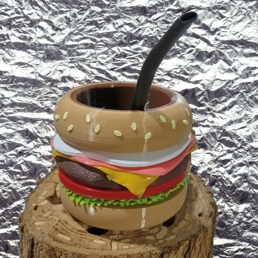 🧉 Mate hamburguesa | Hambuger mate (yerba mate)・Archivo STL para ...