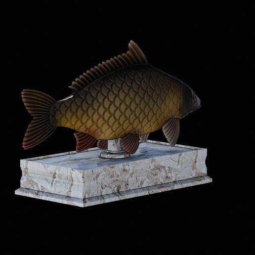 STL file fish carp / Cyprinus carpio with storage space / for 3d ...