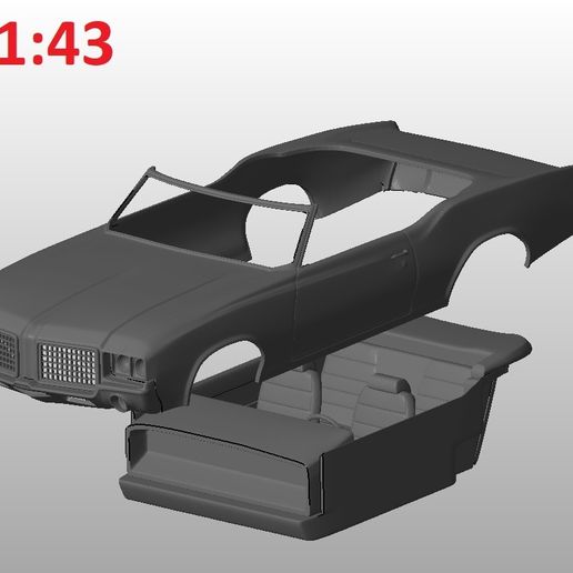 🚗 Oldsmobile Cutlass Convertible 1972 For Print・ 3D File for ・Cults