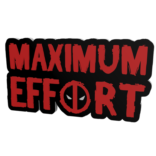 STL file 3D MULTICOLOR LOGO/SIGN - Maximum Effort 🎬 ・3D print object to ...