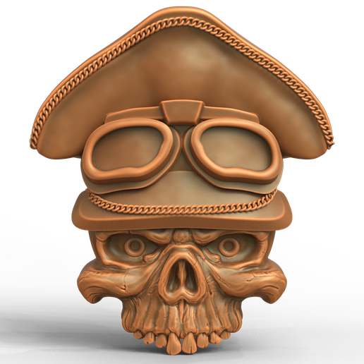 3D file 3D Model STL File for CNC Router Laser & 3D Printer 4151 Skull ...