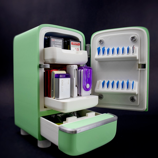 💾 Retro Fridge for USBs, SD, and Micro SD Card Storage (please read the ...