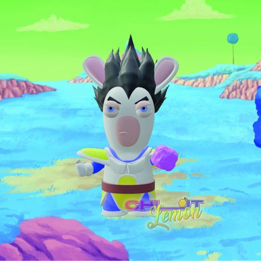 🎨 VEGETA RABBIDS・Free STL File for ・Cults