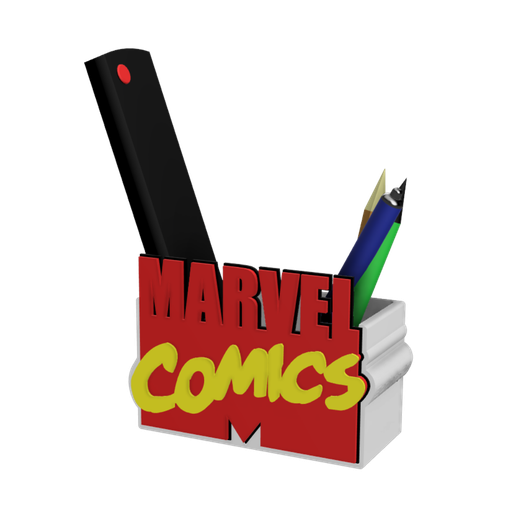 🪴 3D MULTICOLOR LOGO/SIGN Desk Organizer - Marvel Comics・ STL File for ...
