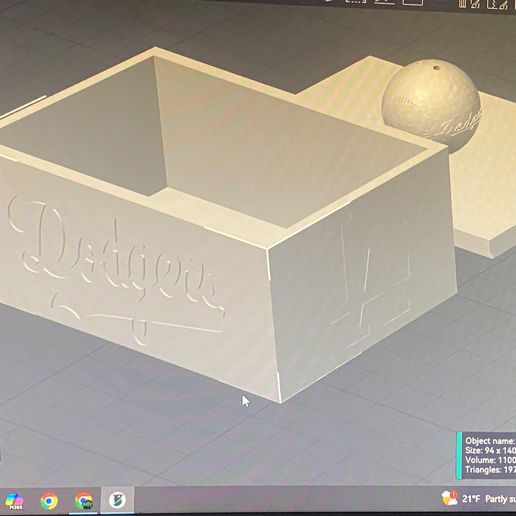 STL file LA Dodgers stash box 📦 ・3D printable model to download・Cults