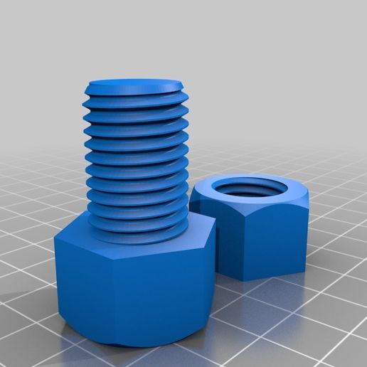 🔩 M16 screw bolt and nut・Free 3D File for ・Cults