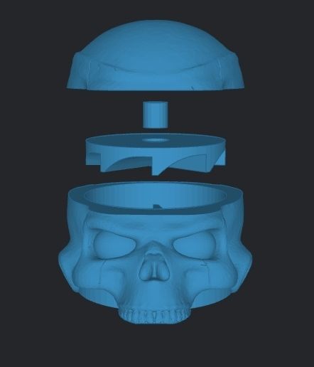💀 GRINDER SKULL FREEZER・ STL File for 3D printing・Cults
