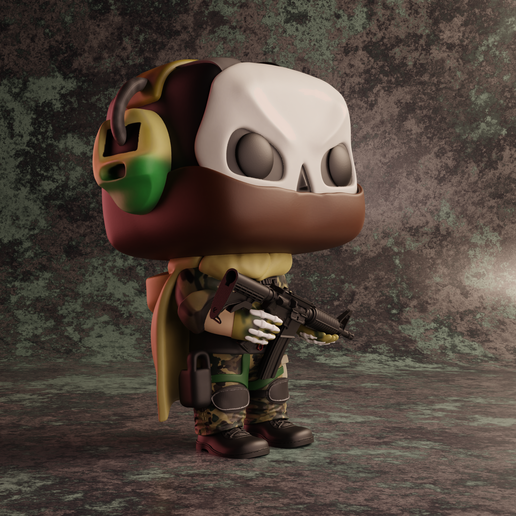 STL file Funko-Ghost-Red Team- Call of Duty. 🤙 ・3D printable model to ...