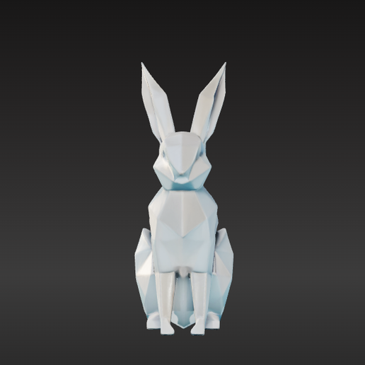 STL file Low-Poly Rabbit Figurine 🐇 ・3D print design to download・Cults