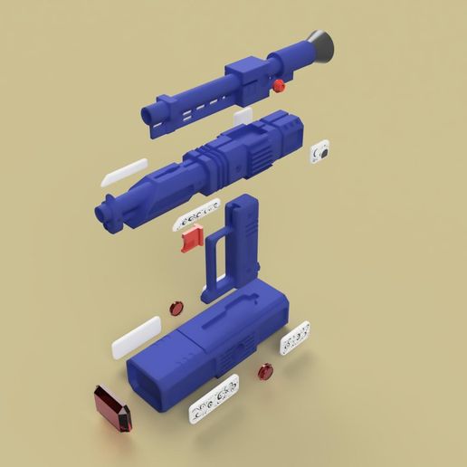 STL file 1980's Cartoon BrveStrr laser gun toy replica 🔫 ・3D printer ...