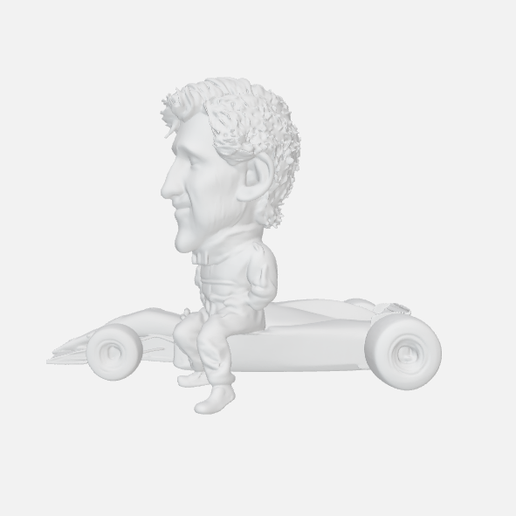 👤 Ayrton Senna - Cartoon Figure・ OBJ File for 3D printing・Cults