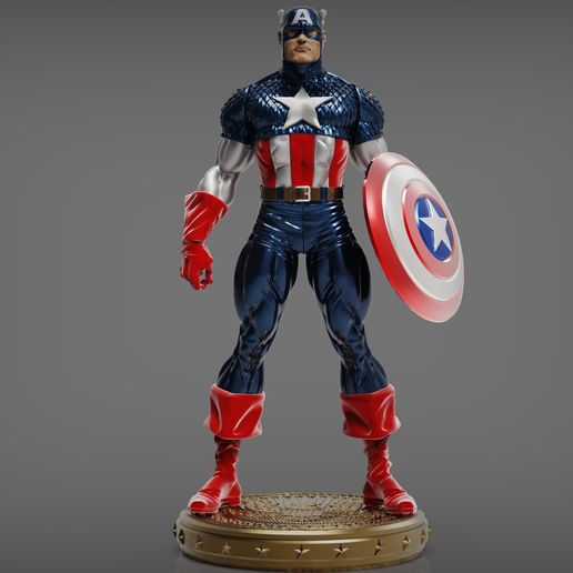 🦸 Captain America・ STL File for 3D printing・Cults