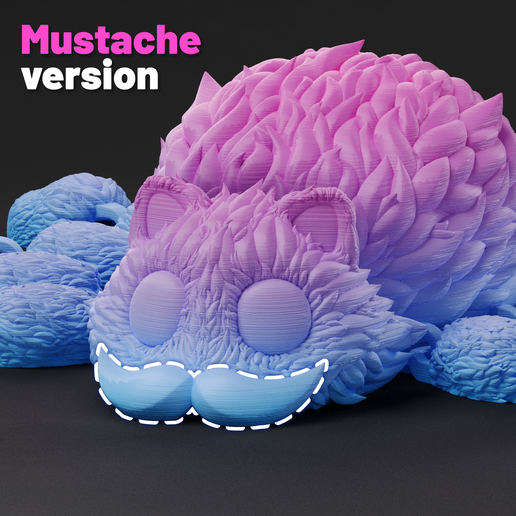 🕷️ Flexi Spider Cat Mustache・ STL File for 3D printing・Cults