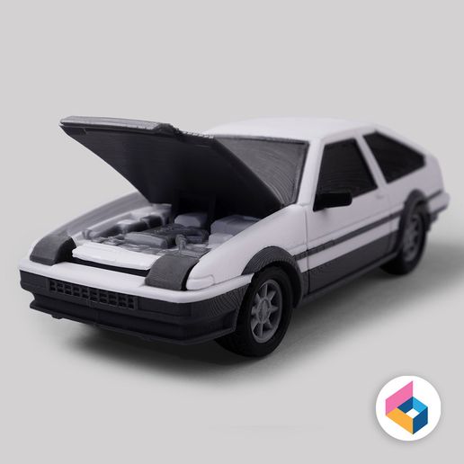 🚗 AE86 - Initial D - Foldable design・ STL File for 3D printing・Cults
