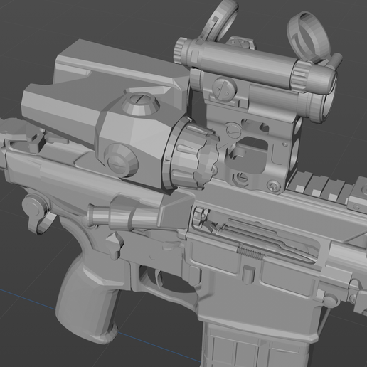 🗺️ American XM7-CQC rifle digital model material・ STL File for 3D ...
