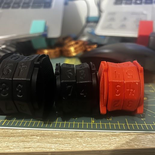 3D printer Click-Wheel Life Counter v1 (MTG, DND, etc.) • made with ...