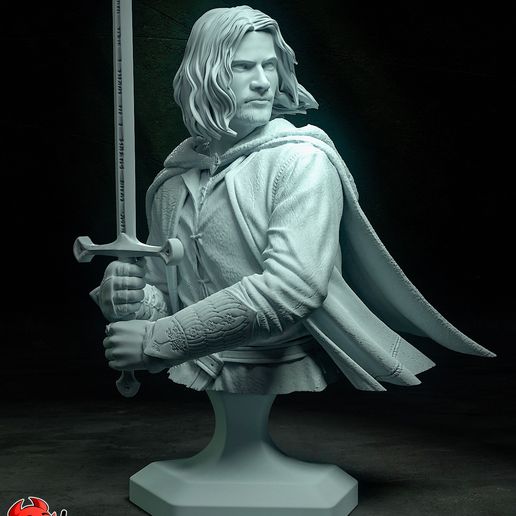 👤 Bust of Aragorn・ STL File for 3D printing・Cults