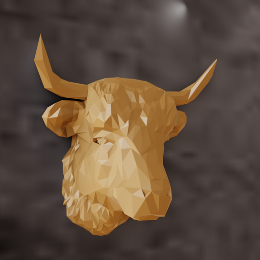 STL file Highland cow low poly stl 3d print file 🐄 ・3D printable model ...