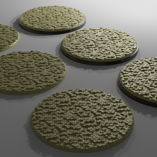 🔨 3x 100mm base with hexagon ground (+toppers)・ STL File for 3D ...