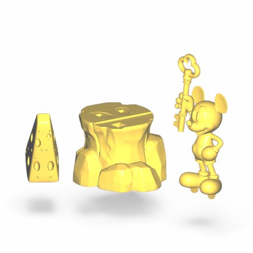 🐁 Mickey Mouse STL File – Retro Key Master 3D Print – Heroic Cheese ...