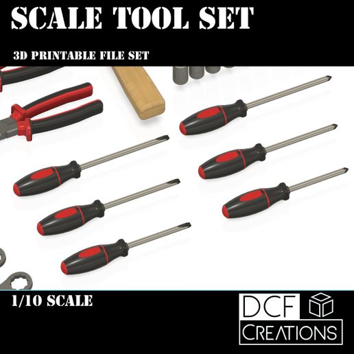 🚁 Scale Tool Set 1/10 scale (Resin Printing)・ STL File for 3D printing ...