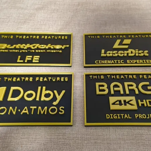 STL file 7 Mega Pack Multimedia Wall Room Signs 🎮 (GCODE)・Model to ...