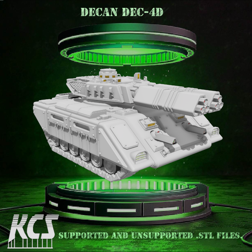 STL file Battletechnology Decan DEC-4D Tank 🪖 ・Template to download and ...