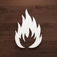 🔥 Fire Symbol 3D Wall Art - Flame Icon Decor・ 3D File for 3D printing・Cults