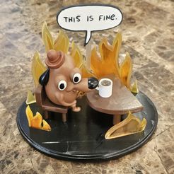 3D printed This is Fine Dog Remix • made with Bambulab X1 Carbon・Cults