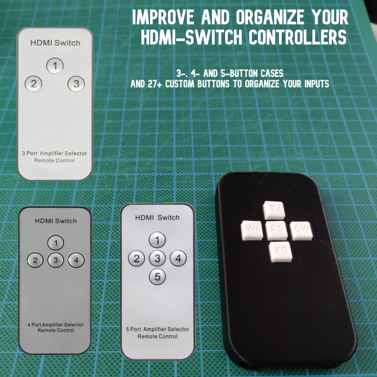 3MF file The **Ultimate** 3,4,5 button compatible remote case・3D ...