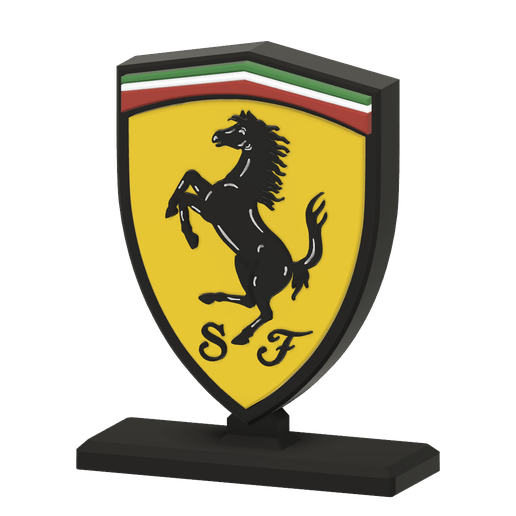 🚗 Stand Logo Ferrari・ STL File for ・Cults