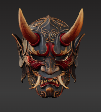 🎭 Oni Mask・Free 3D File for 3D printing・Cults