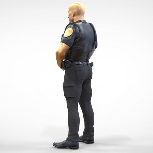 STL file N1 American Police Officer Miniature Updated Pose 3D print ...