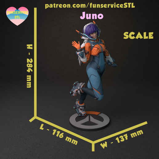 👧 SFW and NSFW Juno from Overwatch・ STL File for 3D printing・Cults