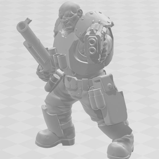 🎲 28mm Imperial Infantry Corps Gigantus M79 blooper grenade launcher ...