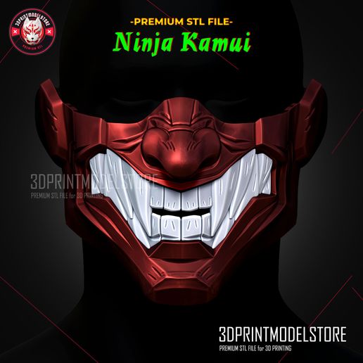 🥷 Ninja Kamui Mask - Higan Oni Samurai Cosplay・ STL File for 3D ...