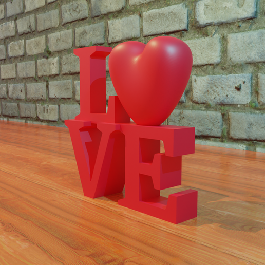 STL file LOVE decor valentine's ️‍🔥 ・3D printable design to download・Cults